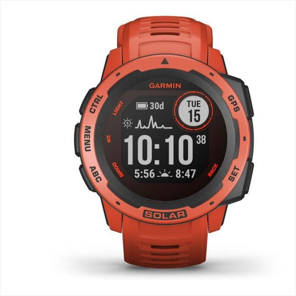 exito.com | Reloj Garmin Instinct Solar Connected, Rojo Fuego