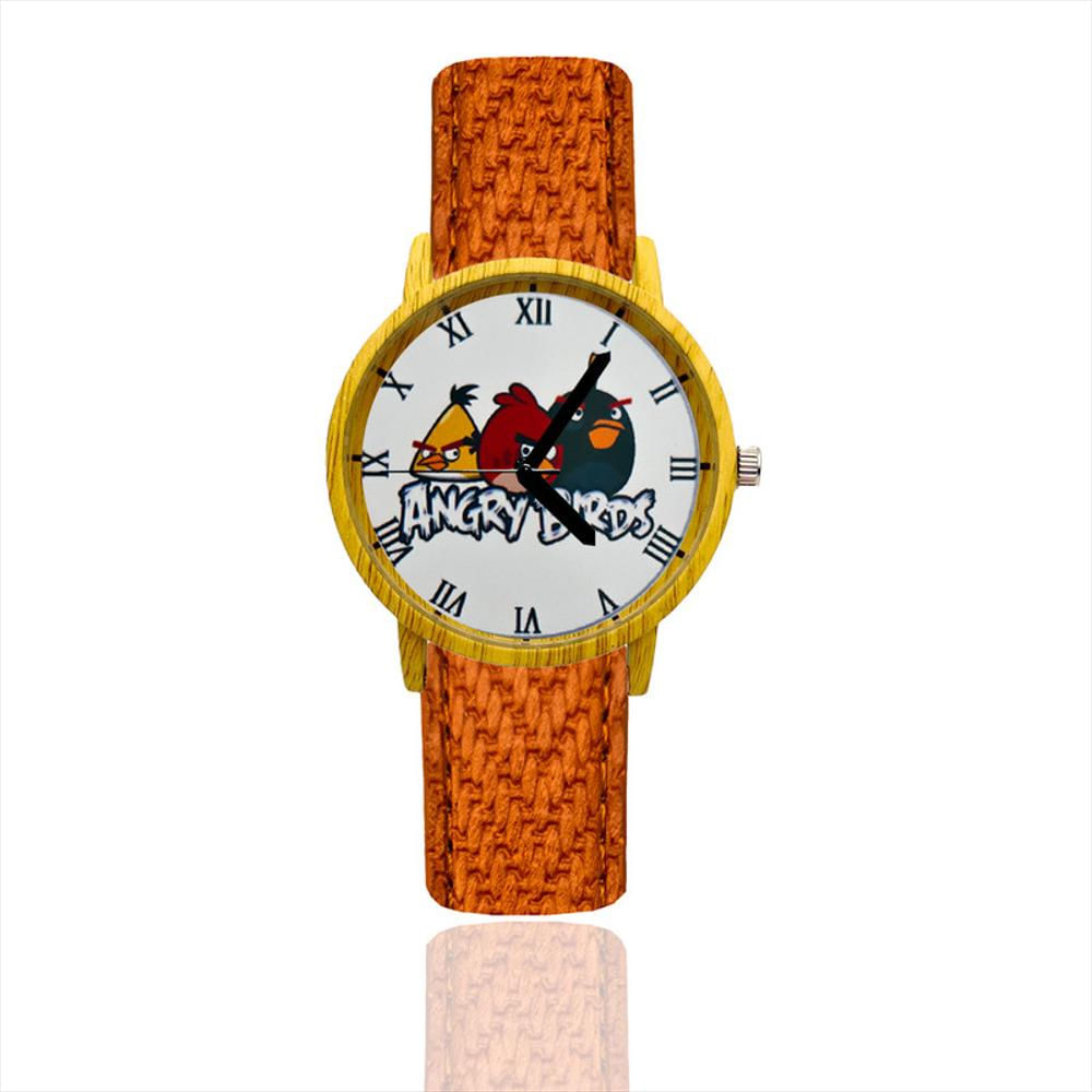 exito.com | Reloj Angry Birds Estilo Madera Marron Claro | Éxito