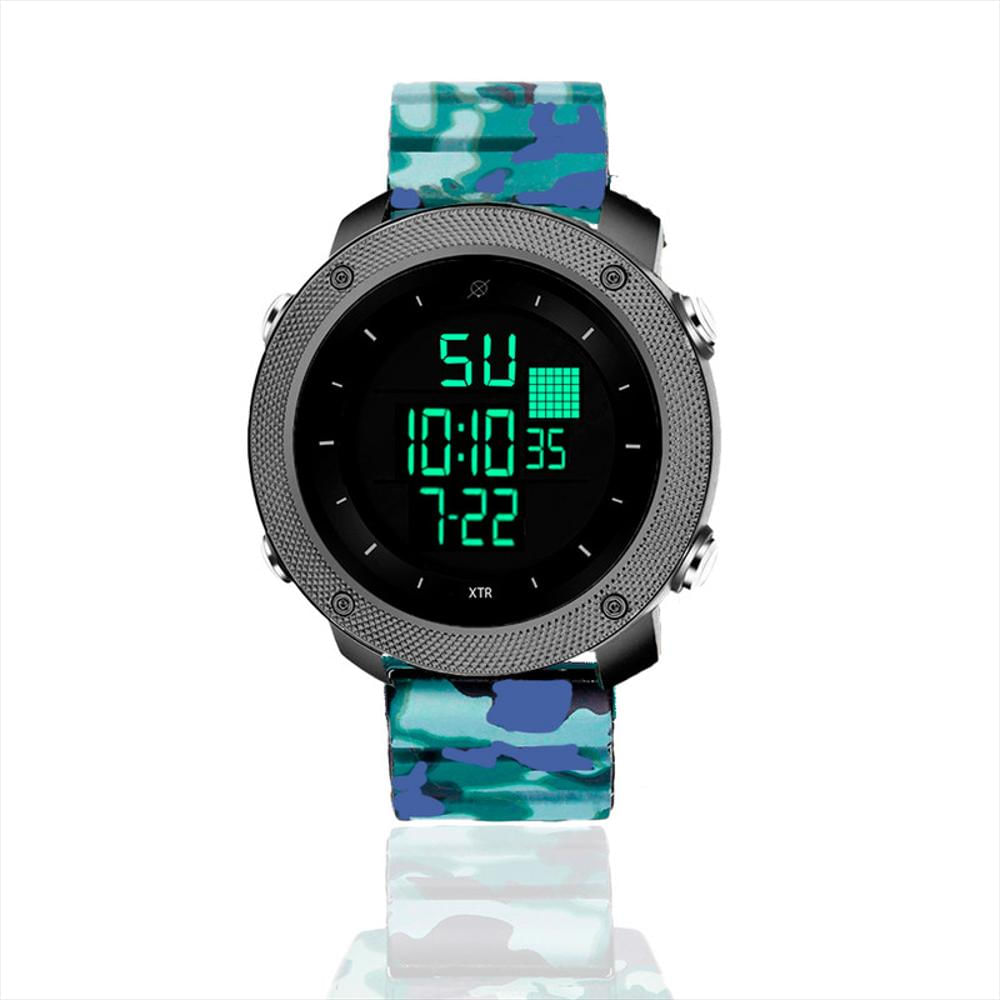 Reloj Impermeable Digital Circular Camuflado Verde A | Éxito - exito.com