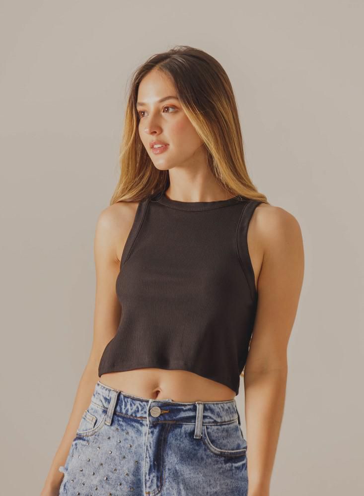 exito.com | Camiseta Manga Sisa en Rib XS NEGRO