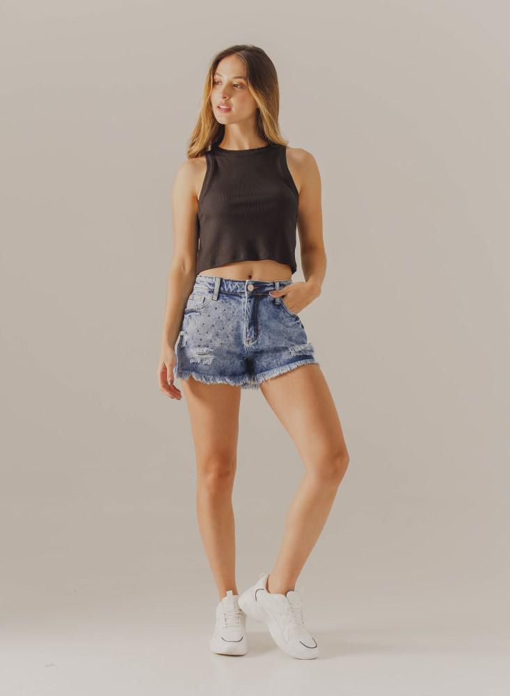 exito.com | Camiseta Manga Sisa en Rib XS NEGRO