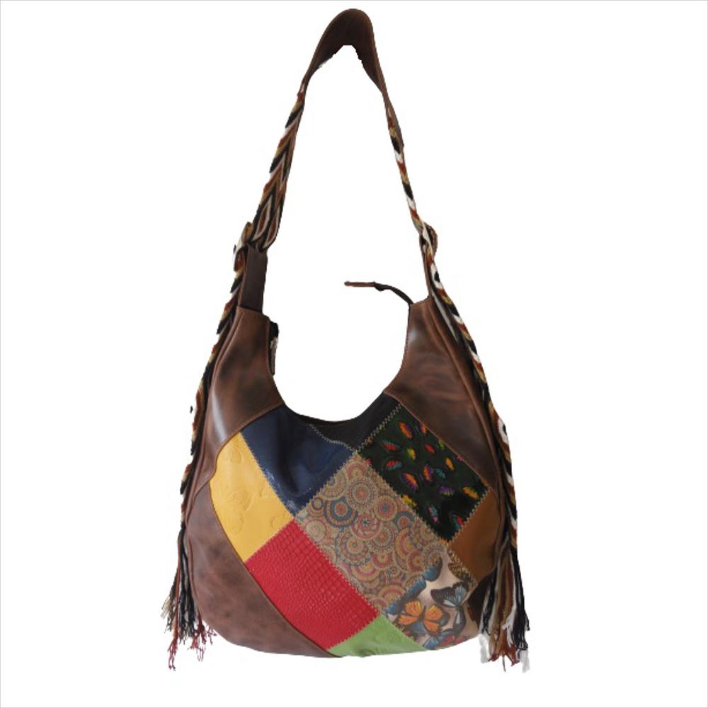 Bolso Artesanal Para Mujer Calzado Guerreros Cb 090 Pardo