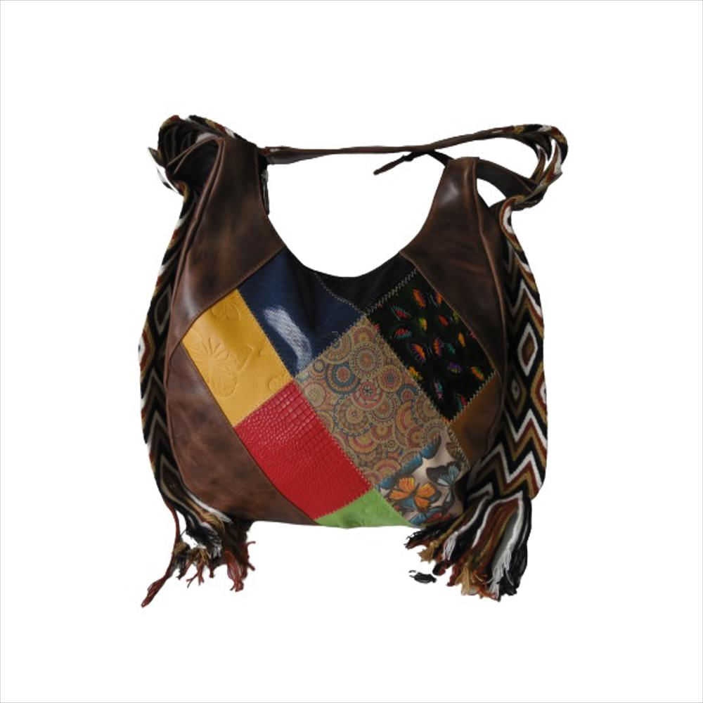 Bolso Artesanal Para Mujer Calzado Guerreros Cb 090 Pardo