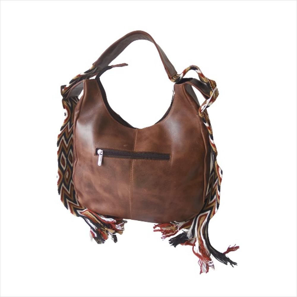 Bolso Artesanal Para Mujer Calzado Guerreros Cb 090 Pardo