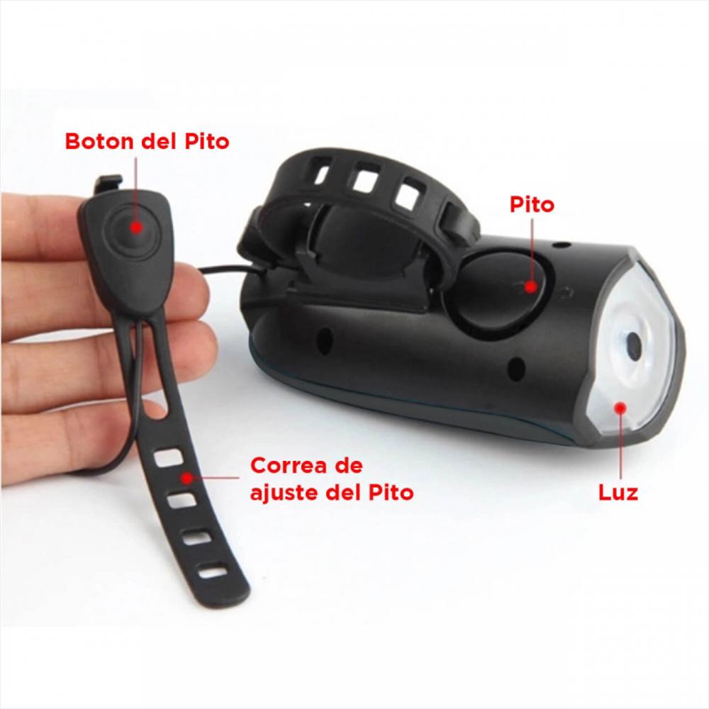 exito.com | Luz Recargable Para Bicicleta Con Bocina