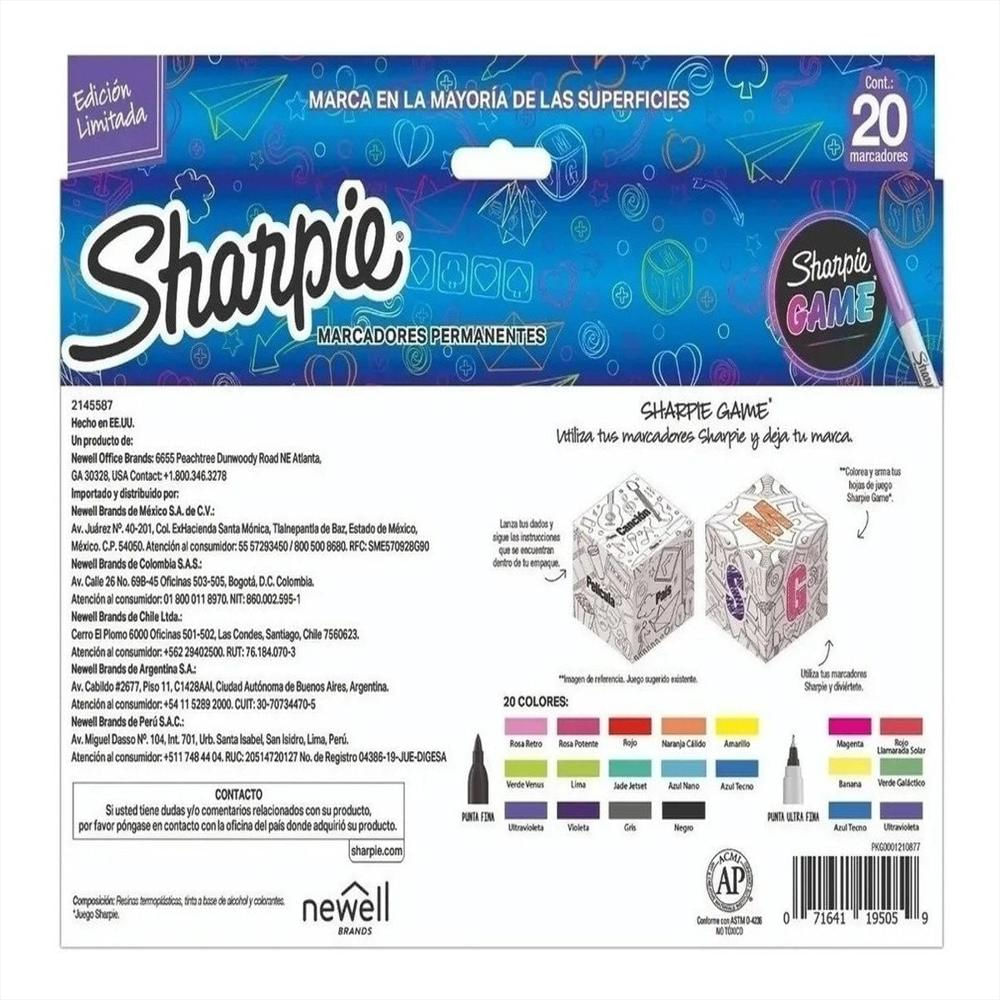 exito.com | Set De Marcadores Permanentes Sharpie Game X20