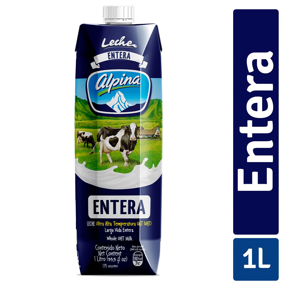 Leche Entera Alpina en caja x 1000 ml - exito.com
