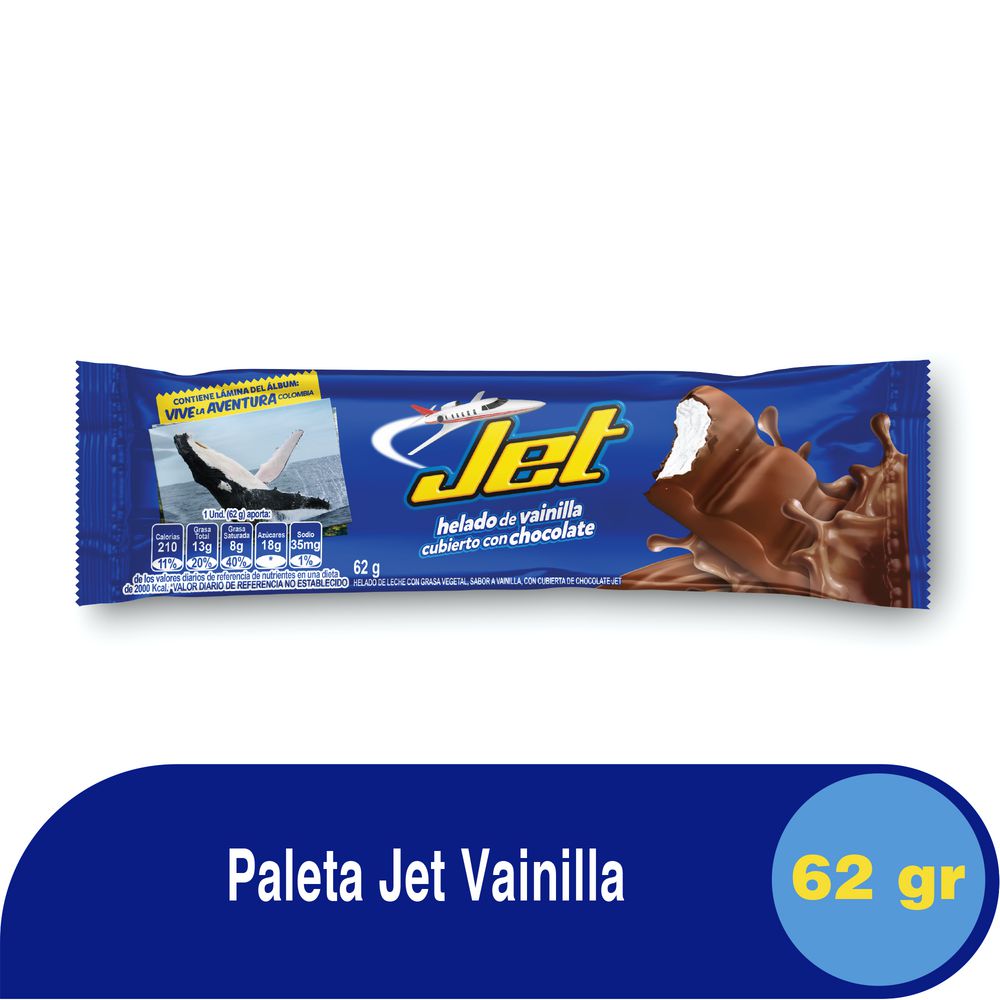 Paleta jet vainilla x 62 gr - exito.com