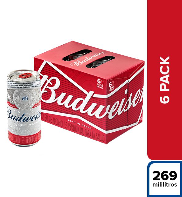 Cerveza Budweiser sixpack x 269 ml - exito.com
