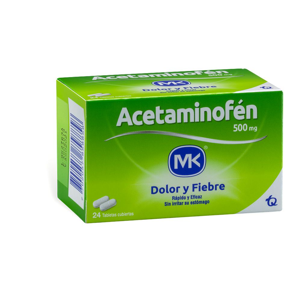 Acetaminofen Mk Recubiertas x 24 u - exito.com