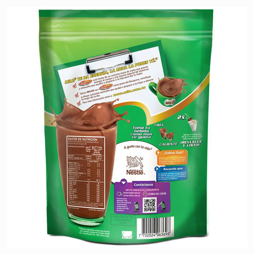 Milo bolsa 750 gr - exito.com