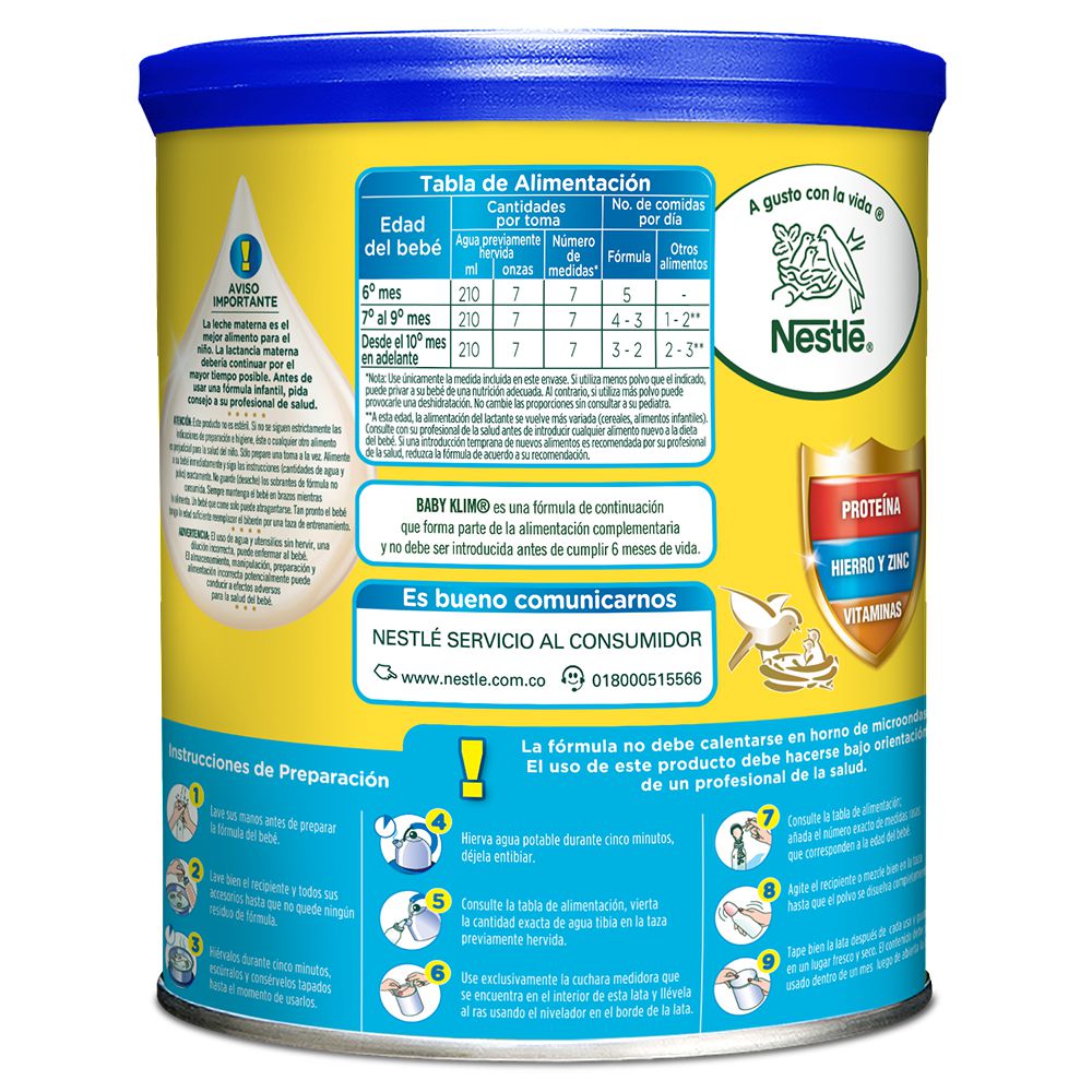 Alimento Lácteo baby Klim x 800 gr - exito.com