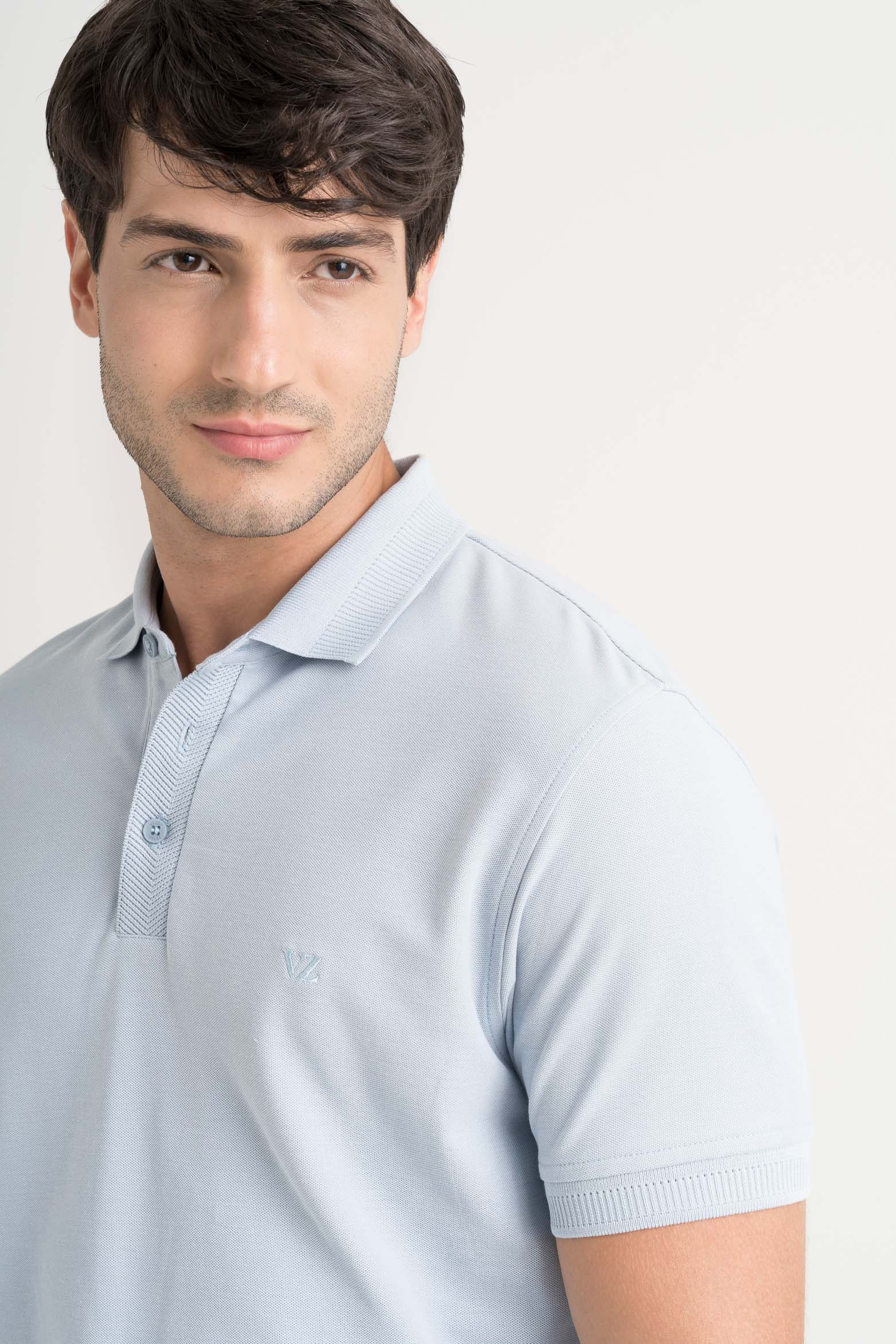 Polo básica F&R 2 de algodón para hombre silueta semi fitted - exito.com