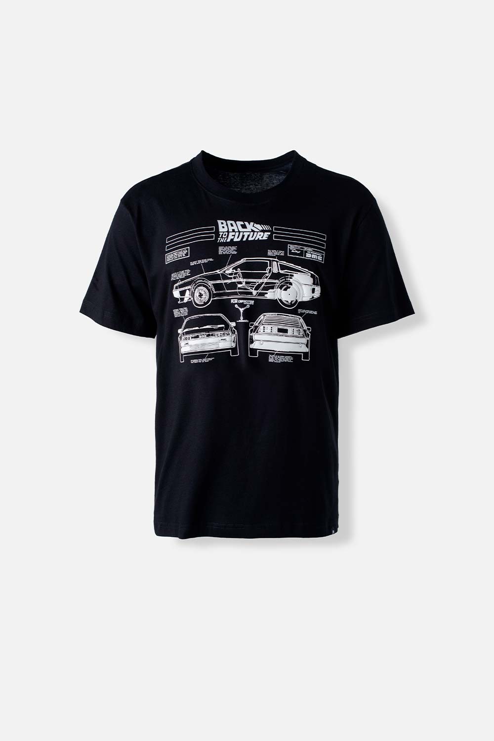 Camiseta de Back To The Future manga corta negra para hombre