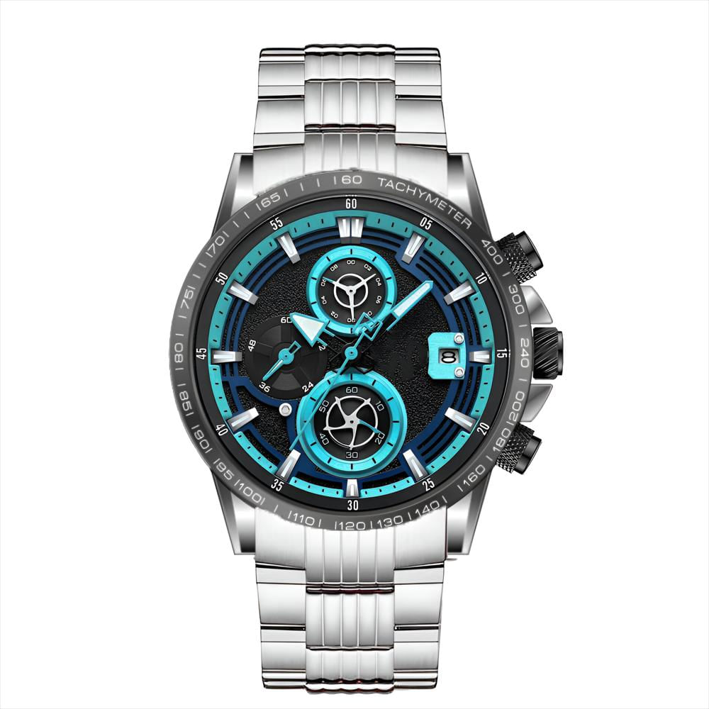 Reloj G Force Gf8033 Cronografo Funcional Acero + Estuche