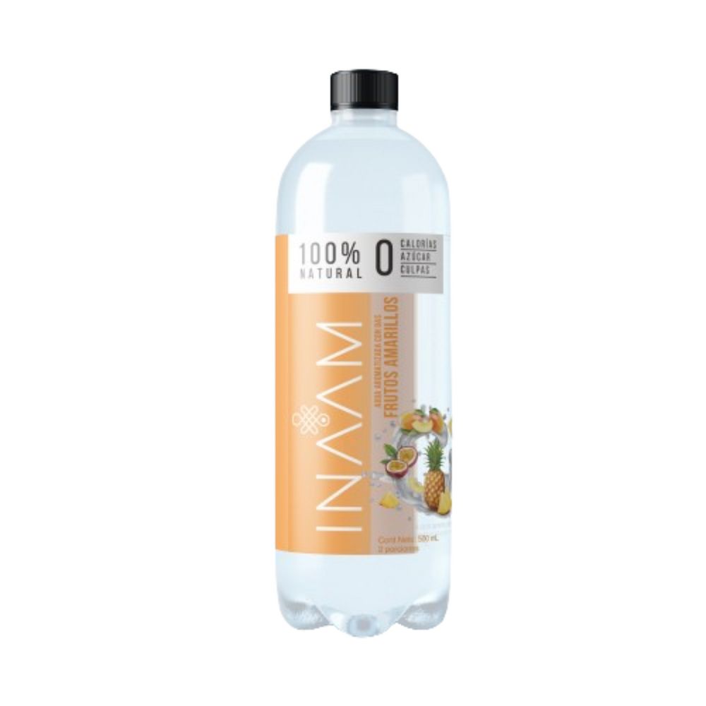 Agua con gas INAAM frutos amarillos (500 ml)