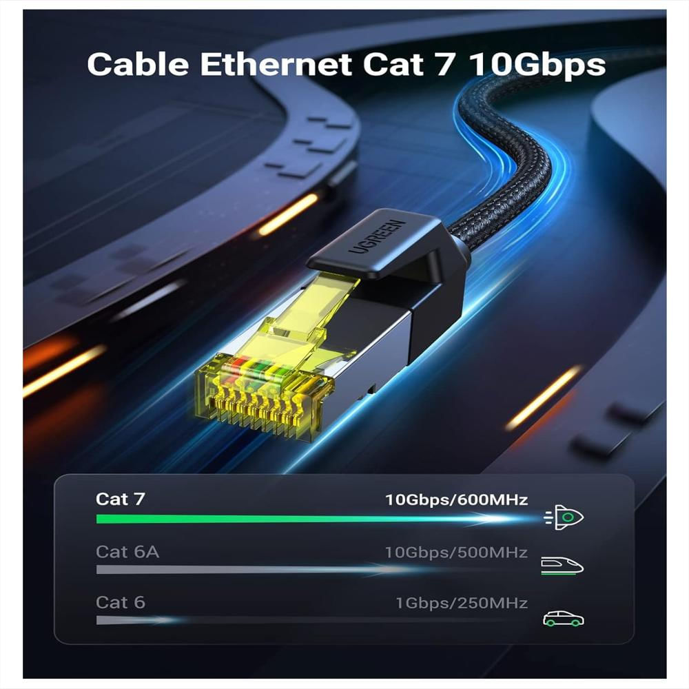 Cable De Red Cat 7 Ethernet Conector Rj45 Lan 10 Gbps 2M img #2
