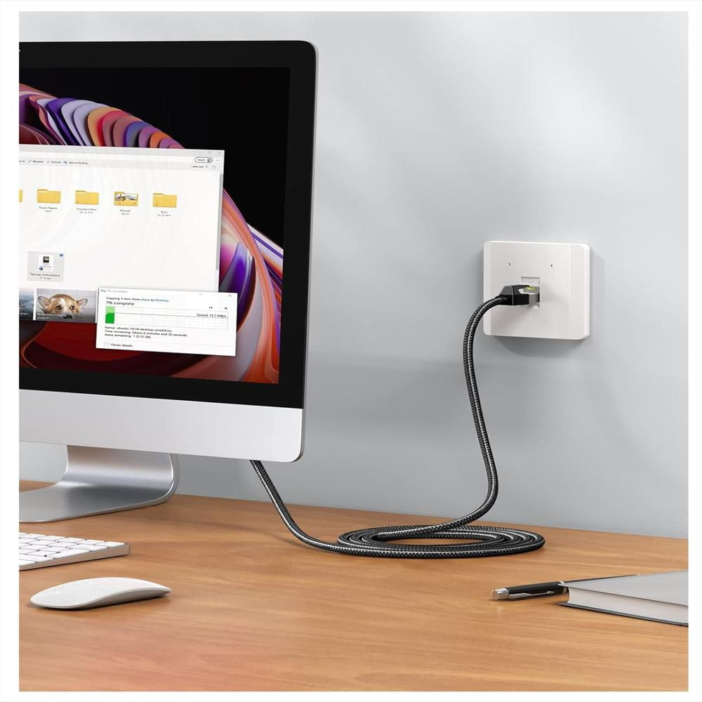 Cable De Red Cat 7 Ethernet Conector Rj45 Lan 10 Gbps 2M img #5