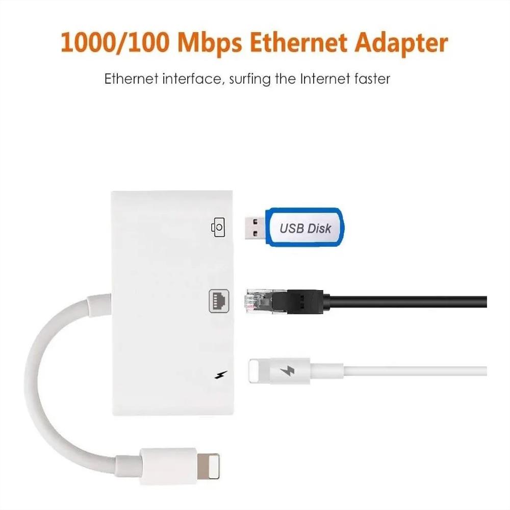 Lightning A Rj45 Gigabit Lan 3X1 Mac Ipad Iphone Adaptador img #2