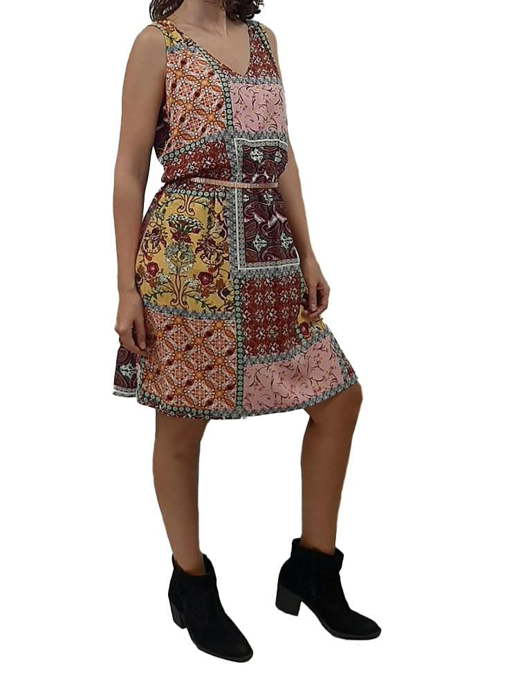 exito.com | Vestido original con estilo-Plica-8603-06 6 Rosado_Amarillo ...