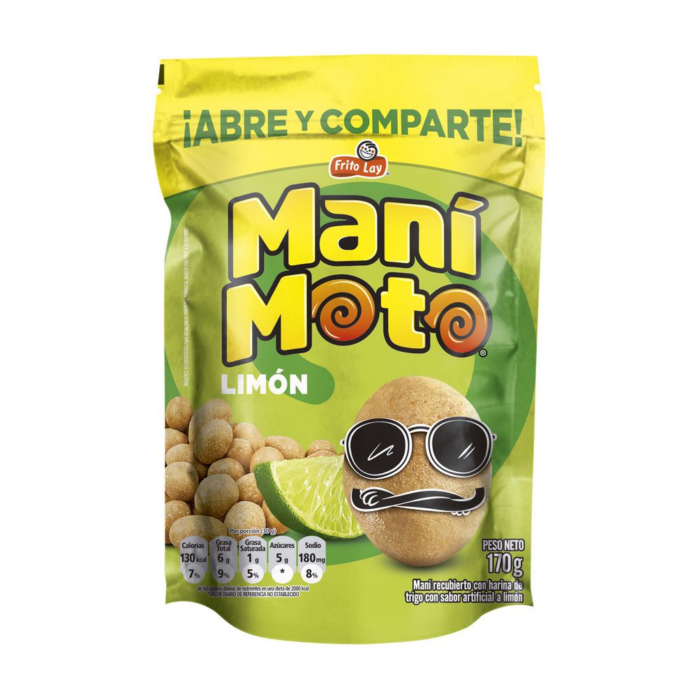 Maní sabor a limón MANIMOTO 170 Gramo - exito.com