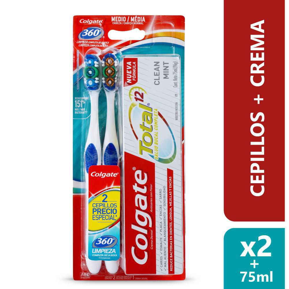 Of cepillo 360 + crema total COLGATE 1 Unidad - exito.com