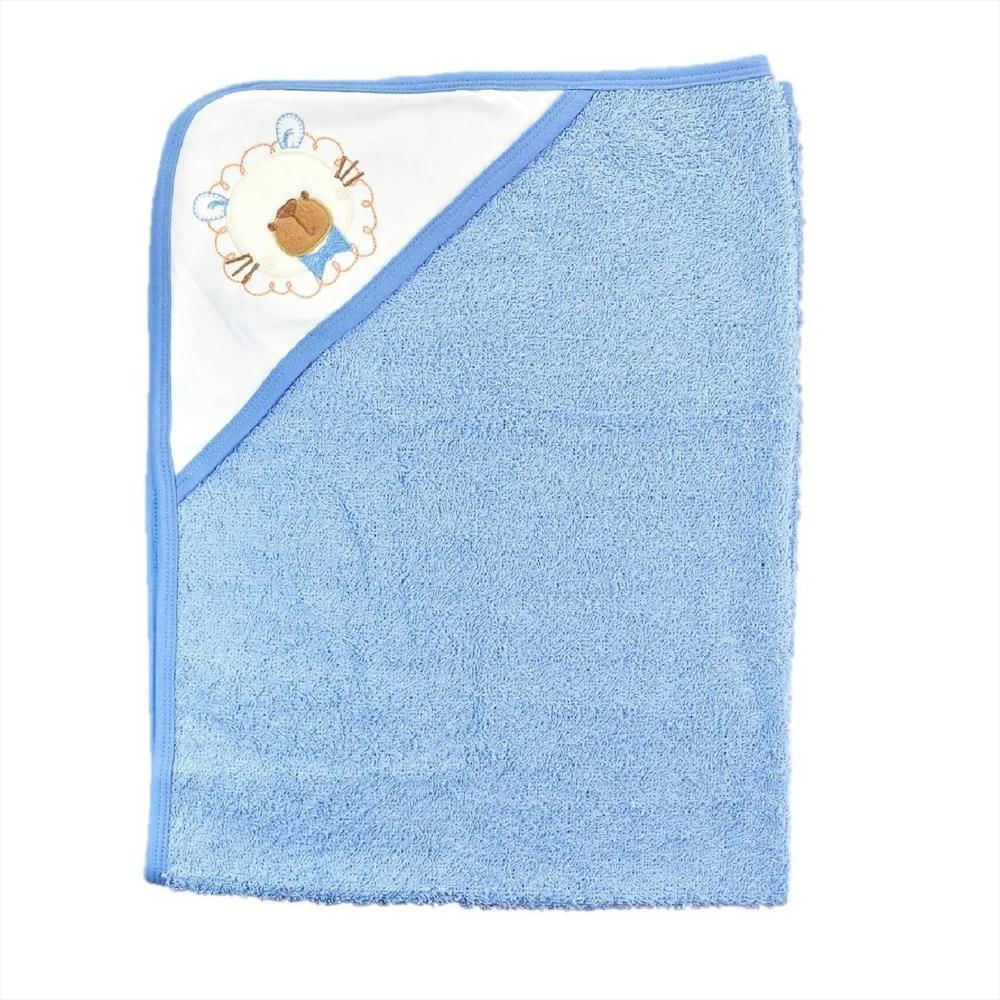 exito.com | Toalla Bebé Babitas Capota Tejida Animal Azul Toallitas