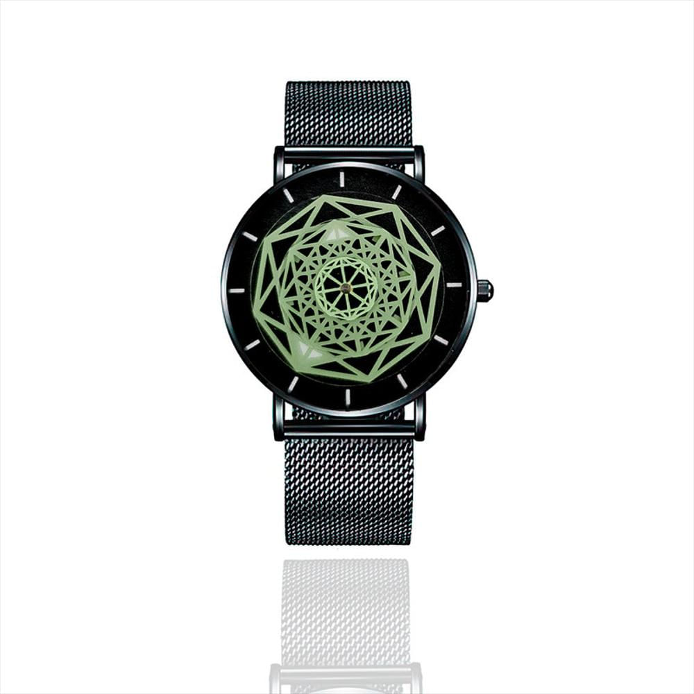 exito.com | Reloj Metalico Negro Segundero Verde